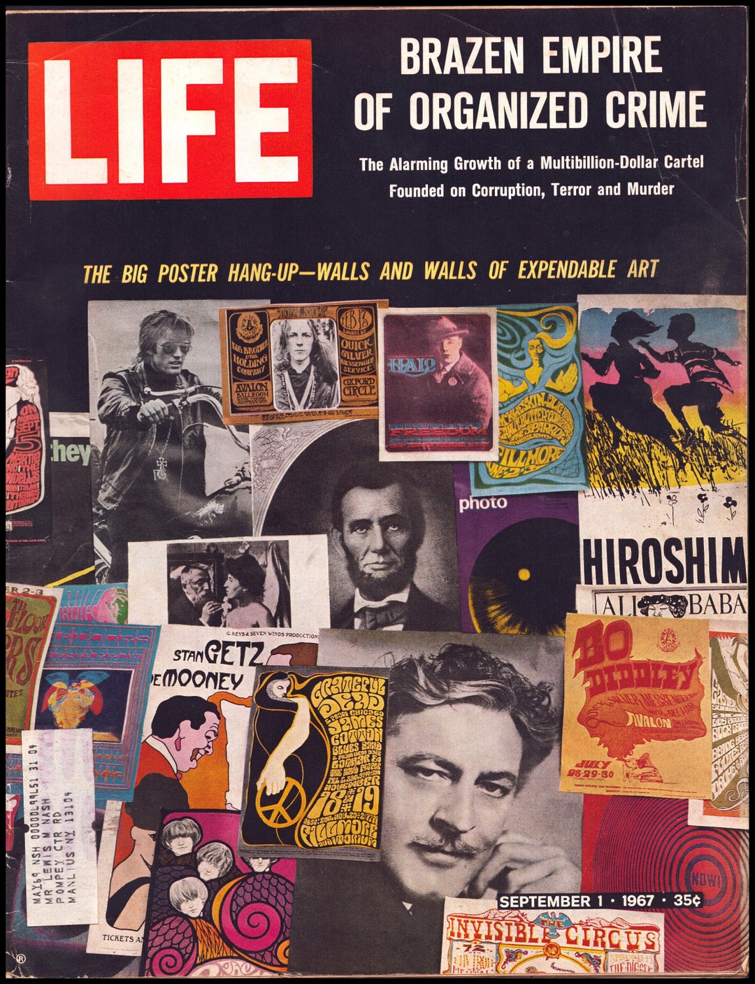 September 1967 Life Magazine Poster Artists Peter Max, Victor Moscoso ...