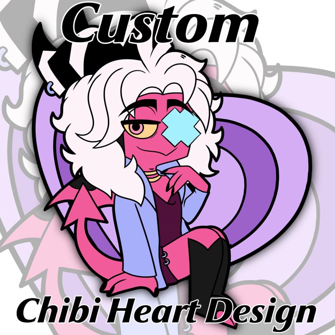 Hazbin Hotel/helluva Boss Custom OC or Canon "chibi Heart" Design - Etsy