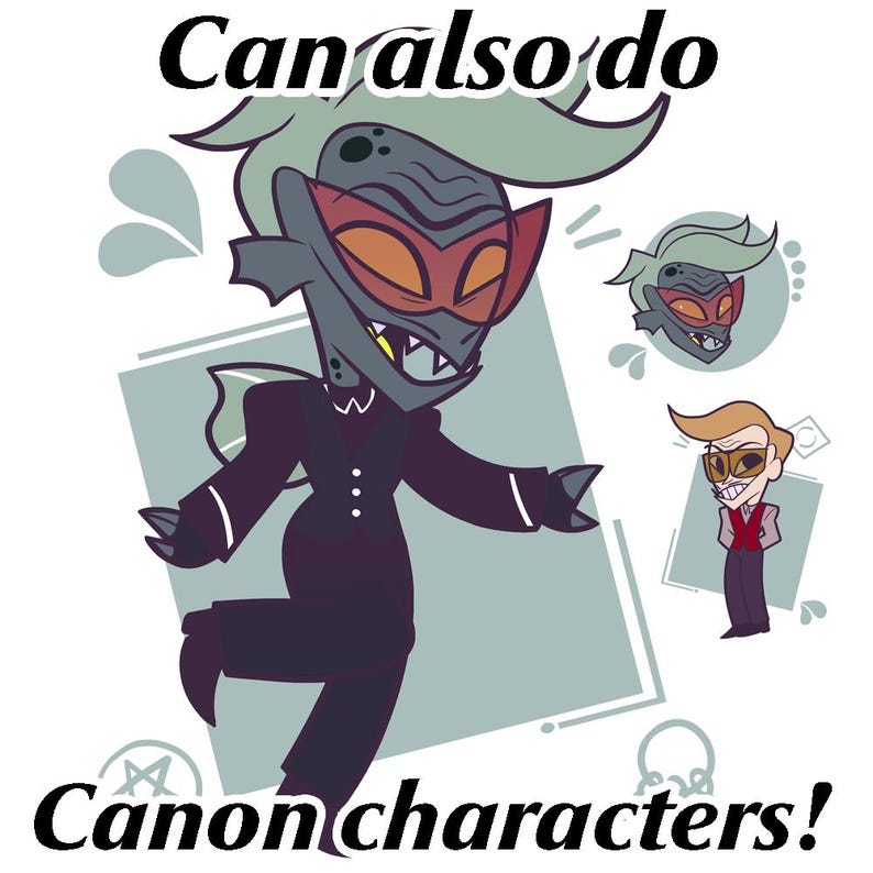 Hazbin Hotel/helluva Boss Custom OC or Canon "chibi Mug" Design - Etsy