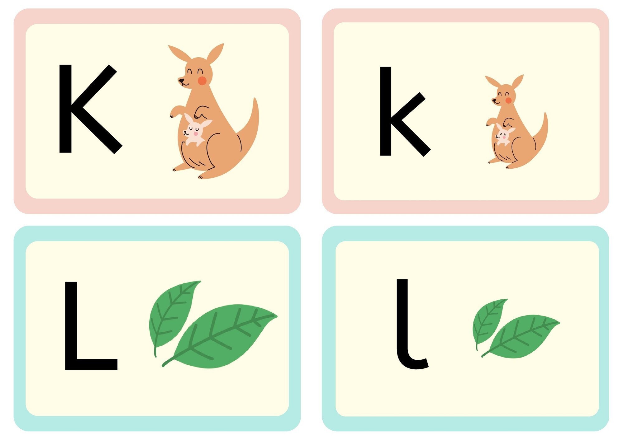 UPPERCASE and LOWERCASE Alphabet - Matching Game - Flash Cards - Etsy