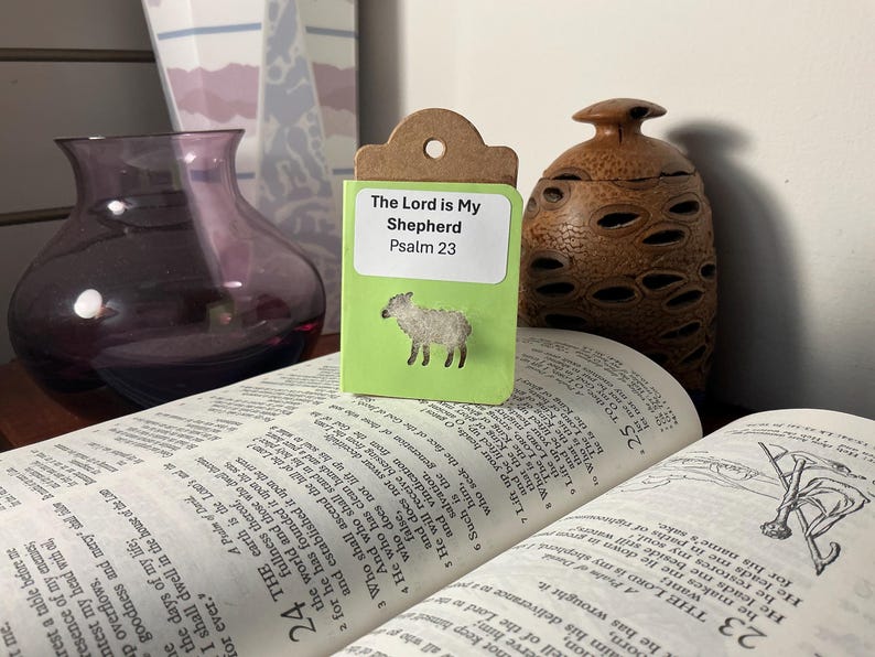 20 ‘psalm 23 - Lord is My Shepherd’ Scripture Card, With Real Wool ...