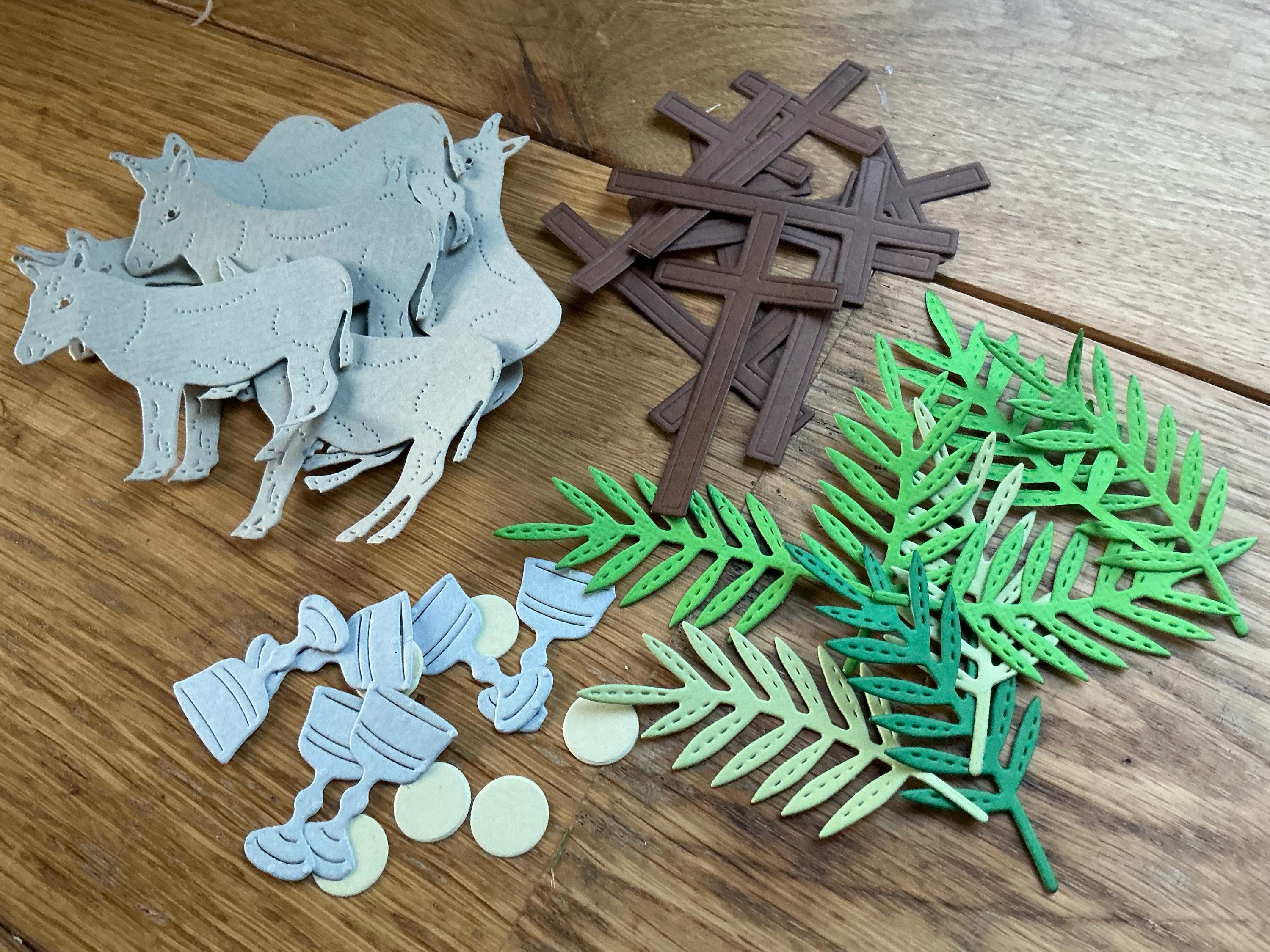 Holy Week Die Cuts - Donkey, Palm Leaves Chalice, Bread and Crosses ...