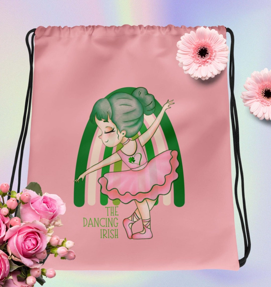 Irish Step Dancer Drawstring Bag, Custom Irish Dance Gear, Unique Girls ...