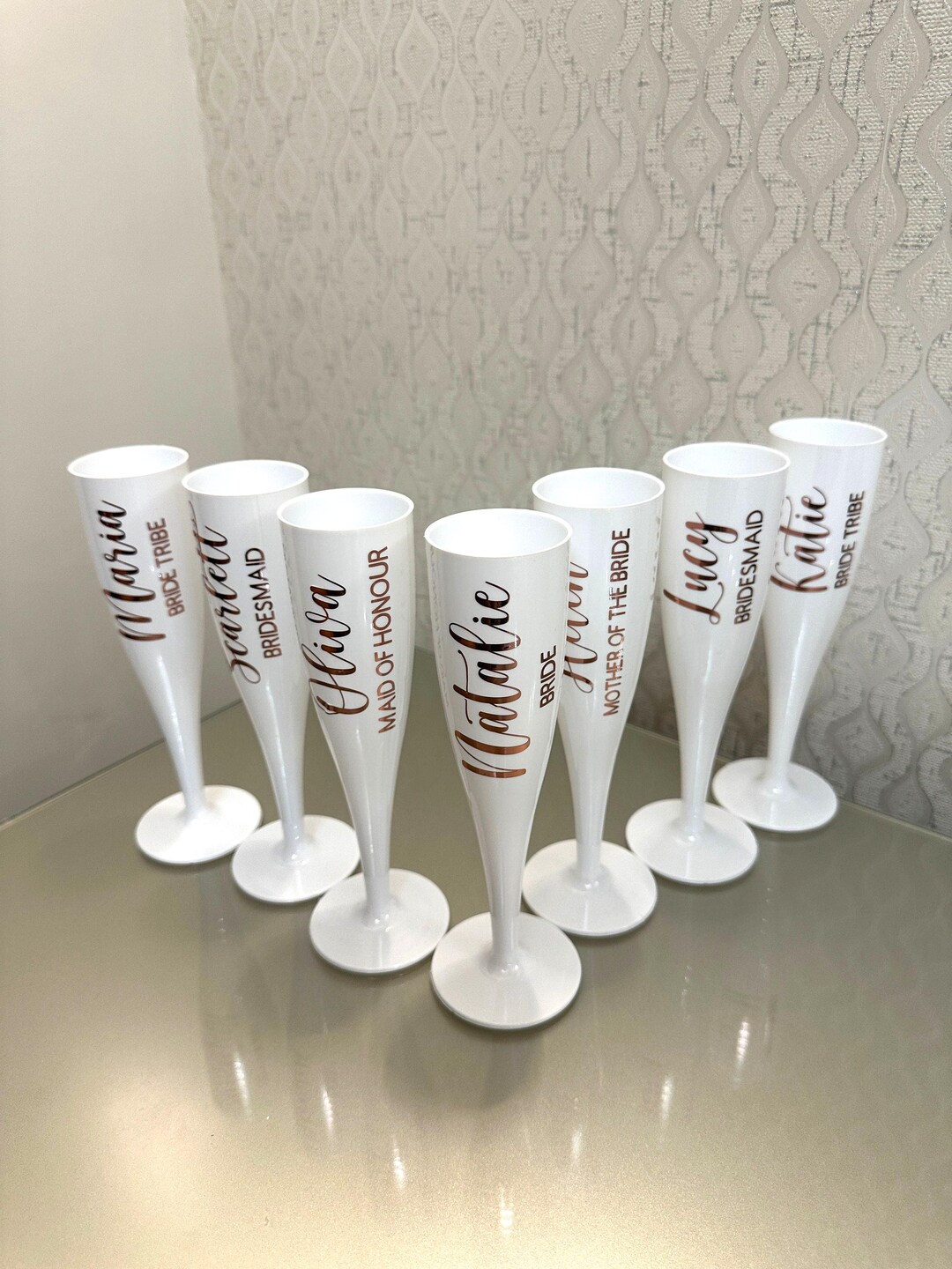 Personalised Champagne Flutes Wedding | Bridal Flutes | Champagne ...