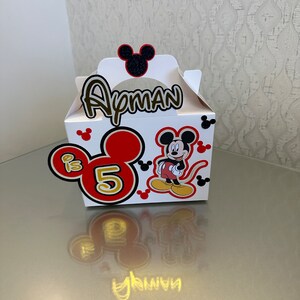 Mickey Mouse Themed Party/food Boxes | Kids Personalised Party Boxes ...