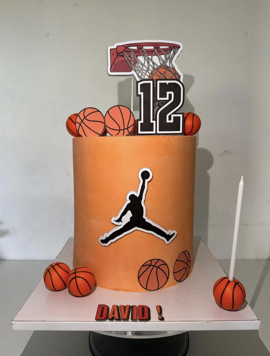 Personalised Basketball Cake Topper & Charms | Custom Sports Birthday ...