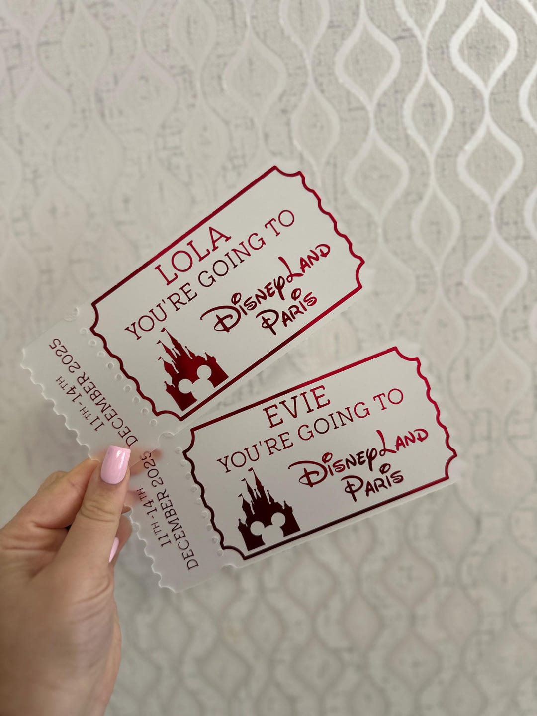 Personalized Acrylic Disneyland Ticket | Surprise Trip Reveal, Keepsake ...