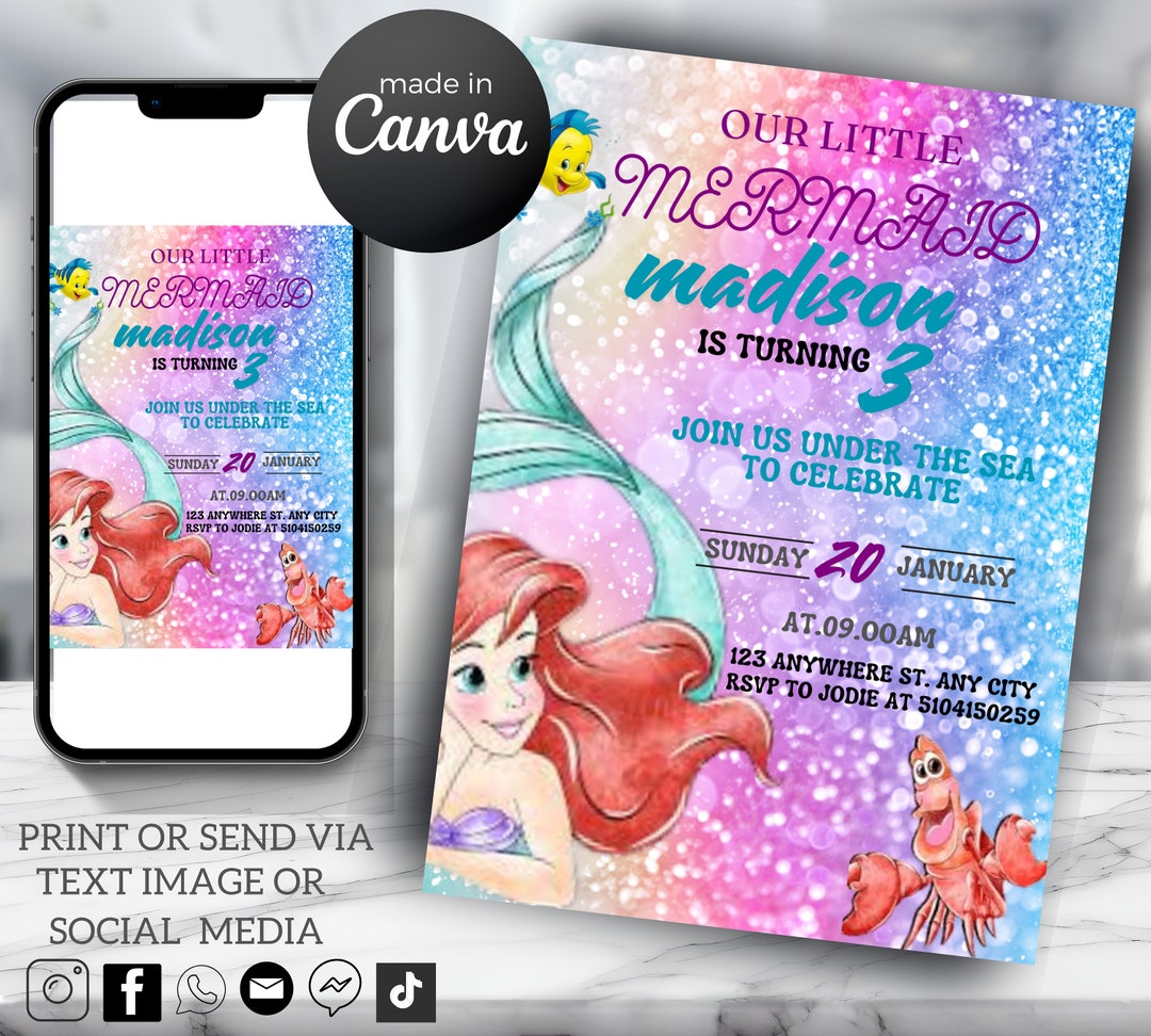 Dreamy Pink Mermaid Digital Download Magical Pink Mermaid Art Pretty in ...