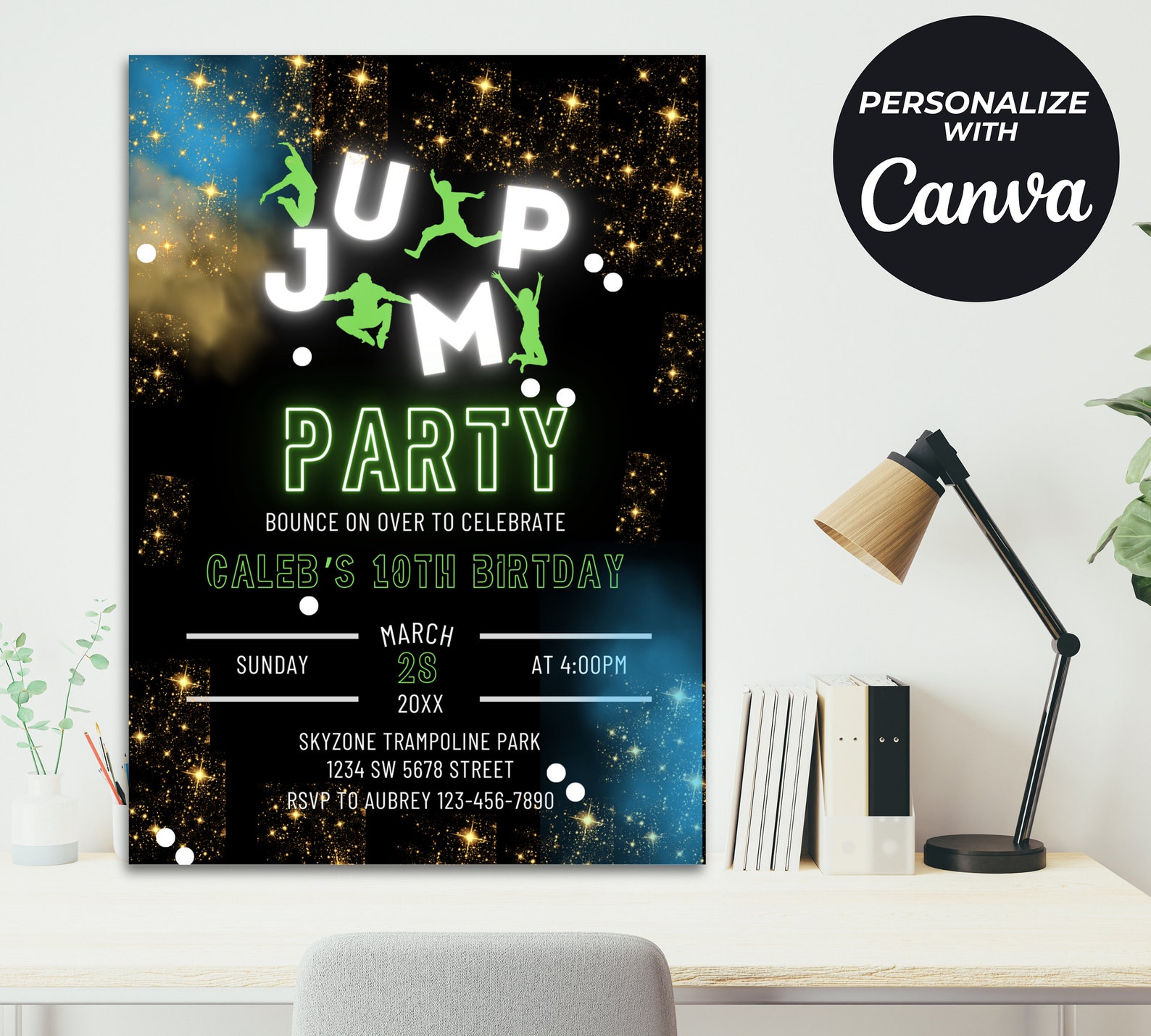 Let's Get Jumping: Party Invitation Jump for Joy Party Invitation Card ...