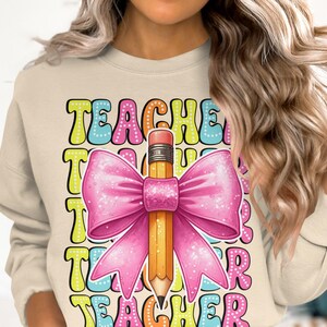 Coquette Teacher Pencil PNG: Retro Back to School (digital Download) - Etsy