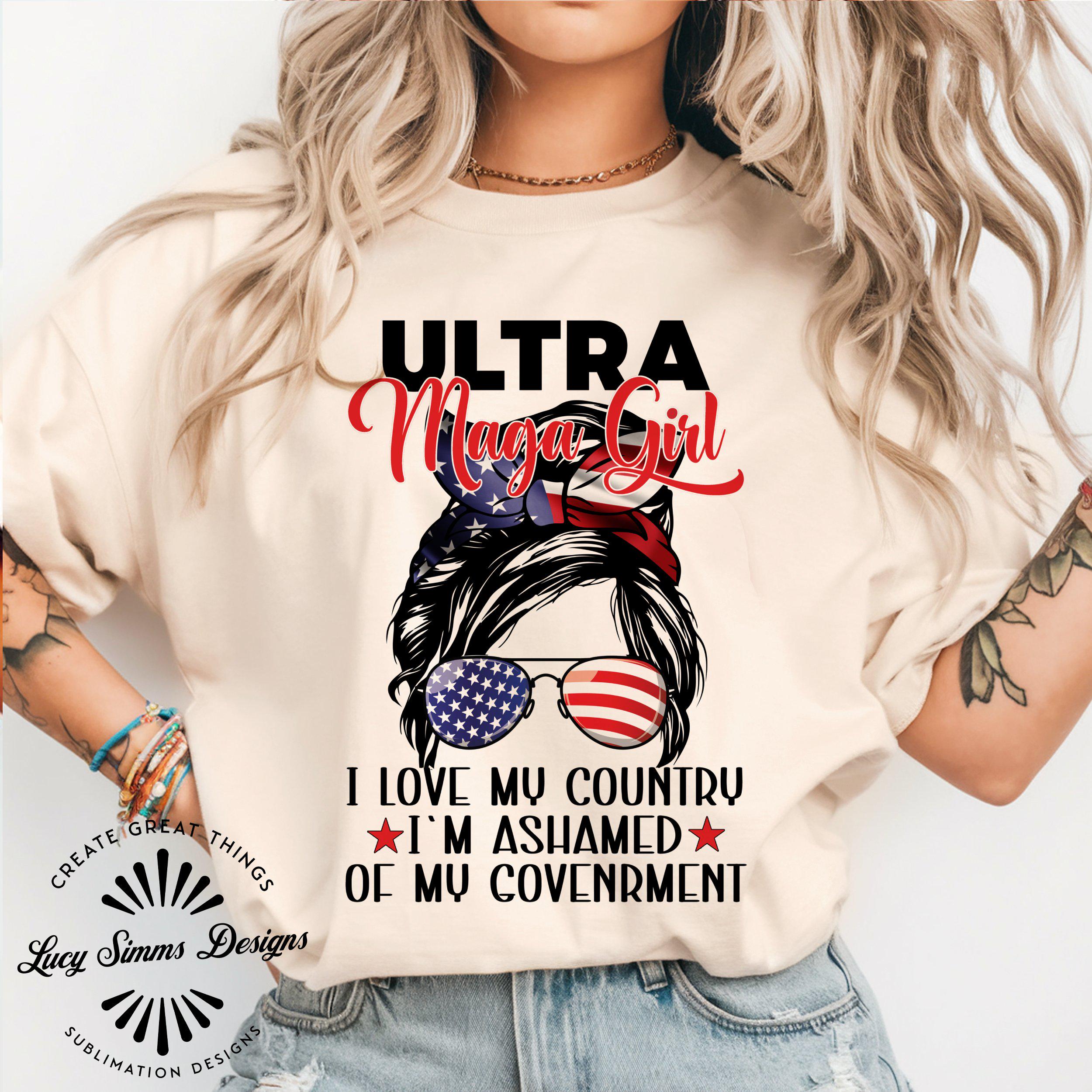 Retro Vibe Ultra Maga Girl Png, Maga Png, Trump Girl Shirt Design, Vote ...