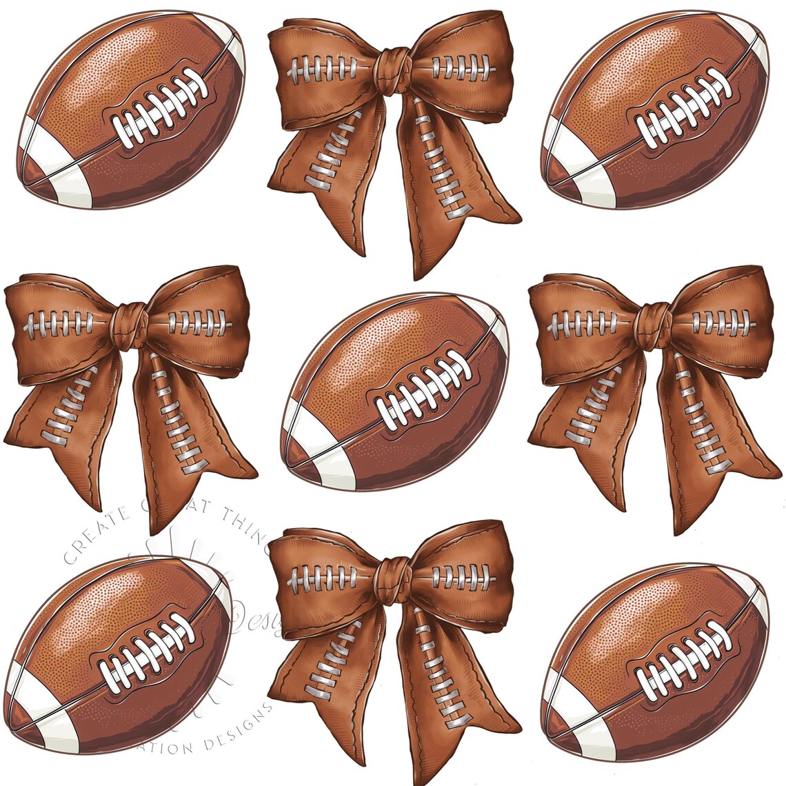 Retro Football Bow Png, Fall Coquette Bow PNG, Fall Football Shirt Png ...