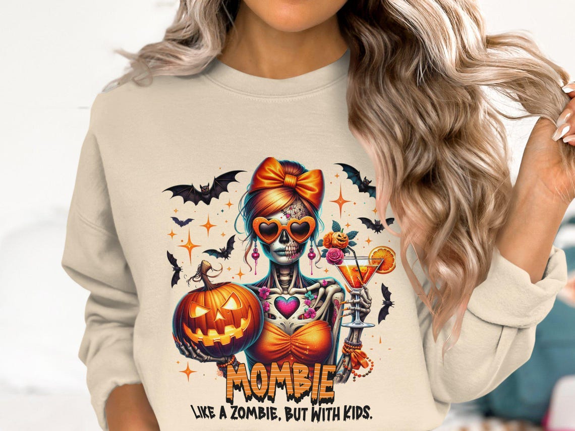 Mombie Png, Funny Mom Sublimation Design Like A Zombie but With Kids ...