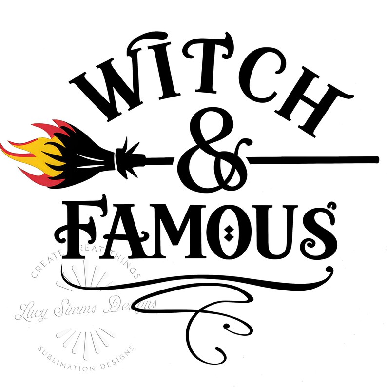 Witch and Famous Retro Halloween PNG: Spooky Vibes (digital Download ...