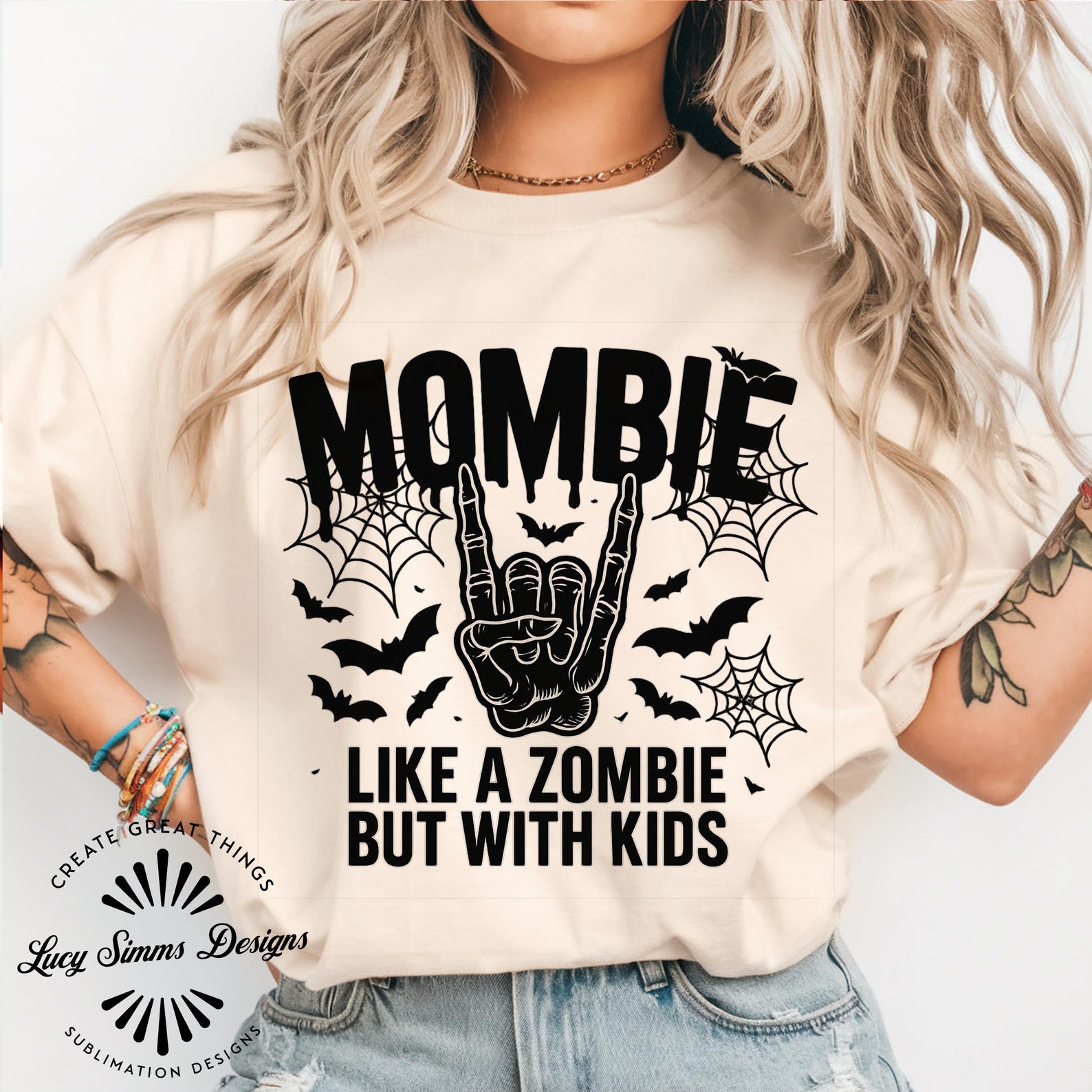 Mombie Like A Zombie PNG: Funny Mom Halloween Clipart (digital Download ...