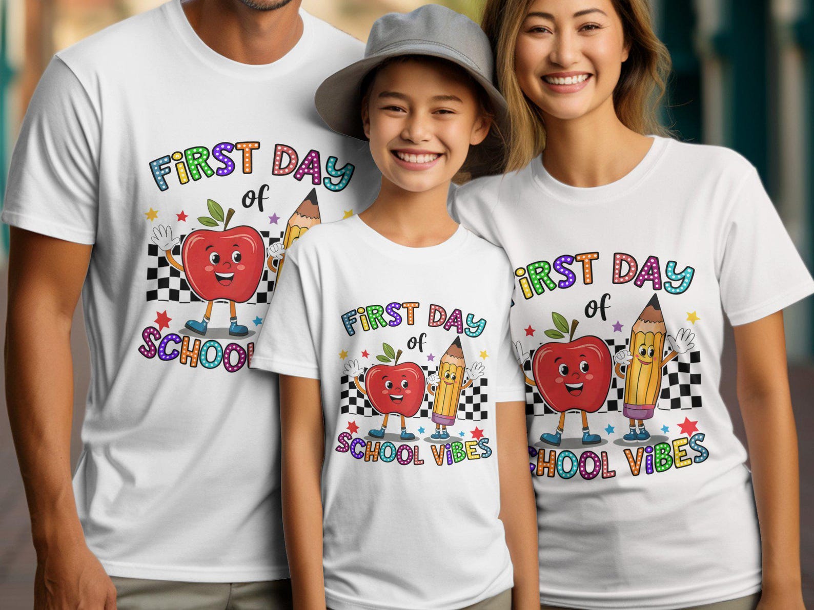 First Day of School Vibes Png, Retro School Png, Teacher Bright Doodles ...