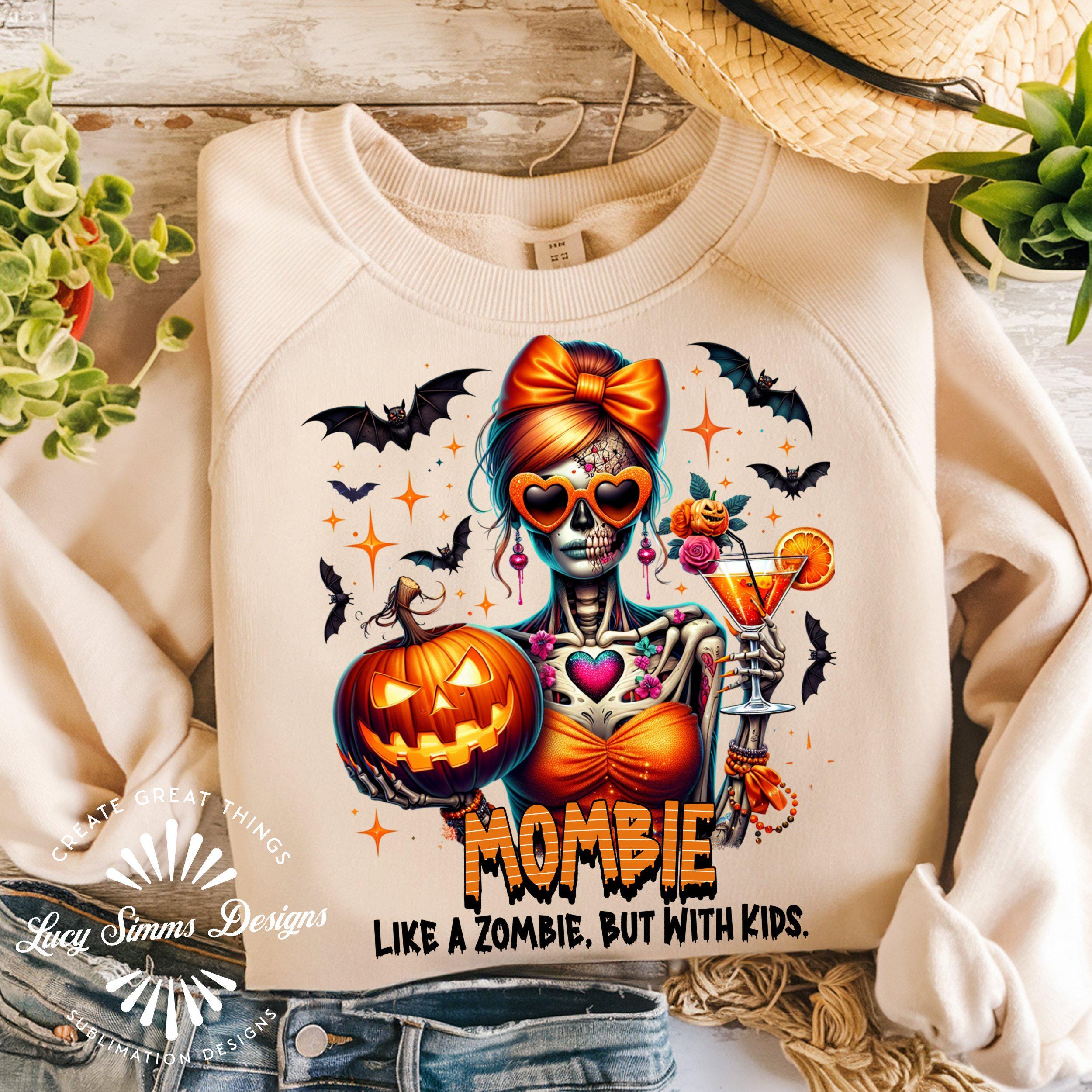 Mombie Png, Funny Mom Sublimation Design Like A Zombie but With Kids ...