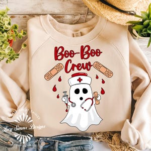 Boo Boo Crew PNG File, Ghost Nurse Png, Halloween Png, Funny Nurse Png ...