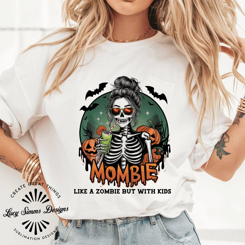 Mombie Sublimation Design, Funny Zombie Mom Clipart (digital Download ...