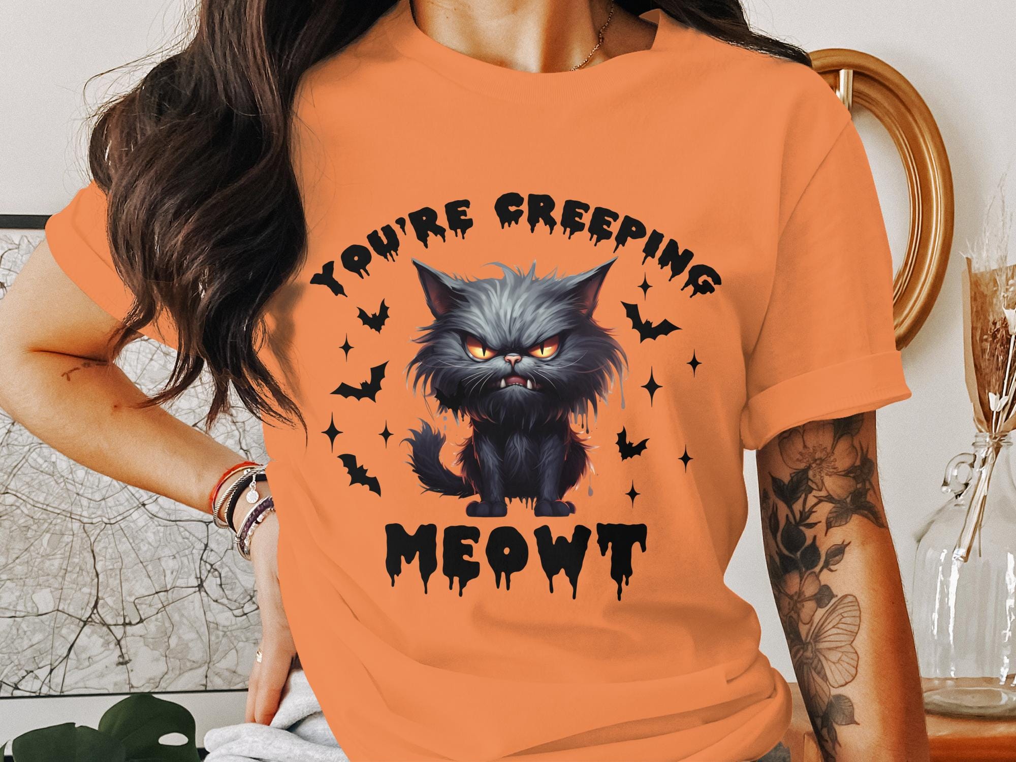 You're Creeping Meowt Png, Cat Png, Halloween Png, Spooky Vibes Png ...