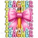 Coquette Teacher Pencil PNG: Retro Back to School (digital Download) - Etsy