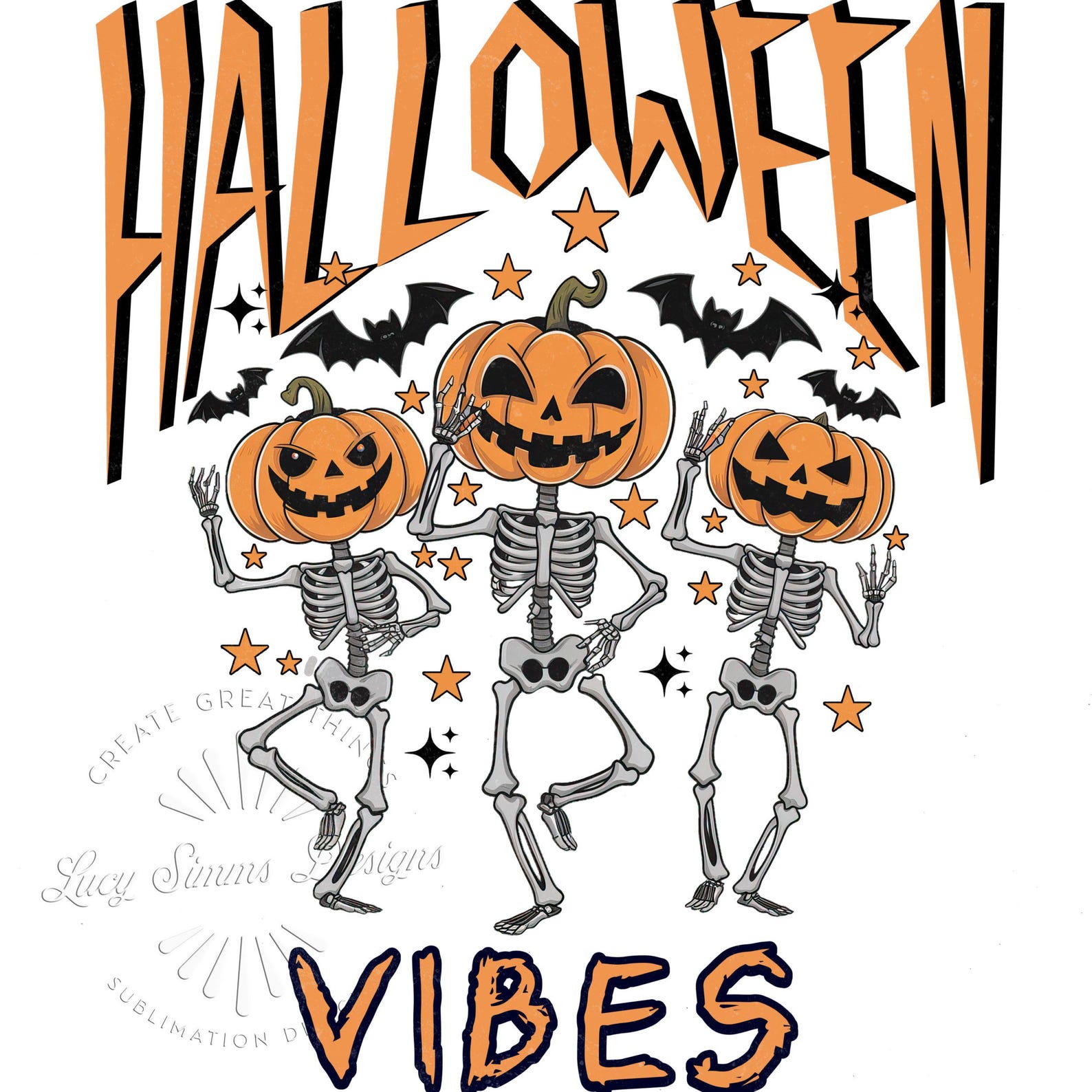 Halloween Spooky Vibes PNG, Dancing Halloween Skeletons Png, Halloween ...