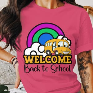 First Day of School Png, Welcome Back to School Png, Retro Teacher ...