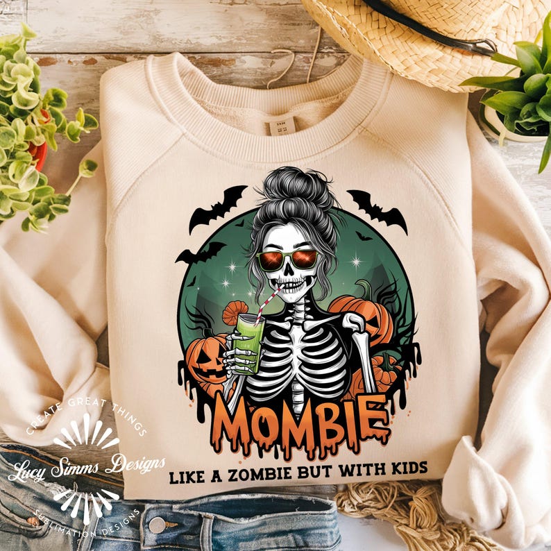 Mombie Sublimation Design, Funny Zombie Mom Clipart (digital Download ...
