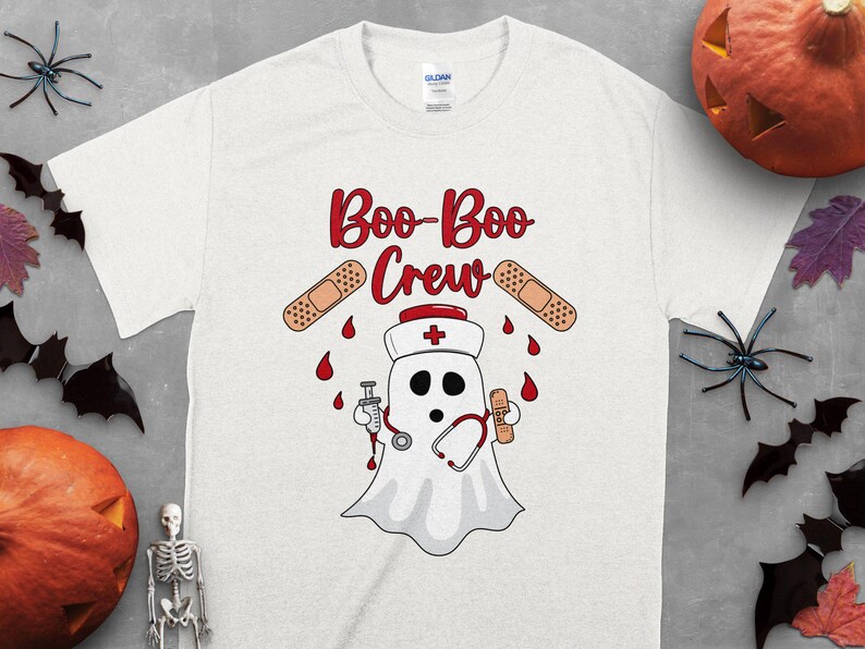 Boo Boo Crew PNG File, Ghost Nurse Png, Halloween Png, Funny Nurse Png ...