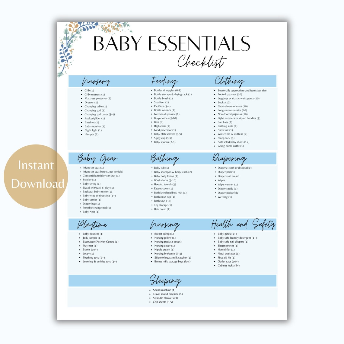Baby Essentials Checklist | Newborn Essential Checklist | Baby ...