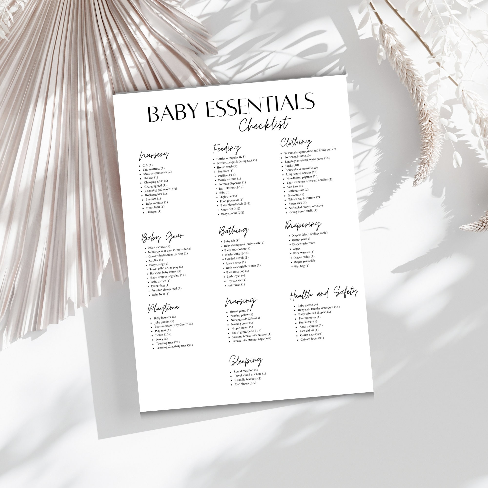 Baby Essentials Checklist | Newborn Essential Checklist | Baby ...
