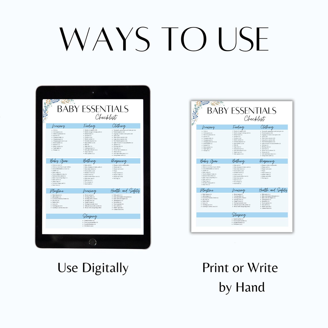 Baby Essentials Checklist | Newborn Essential Checklist | Baby ...