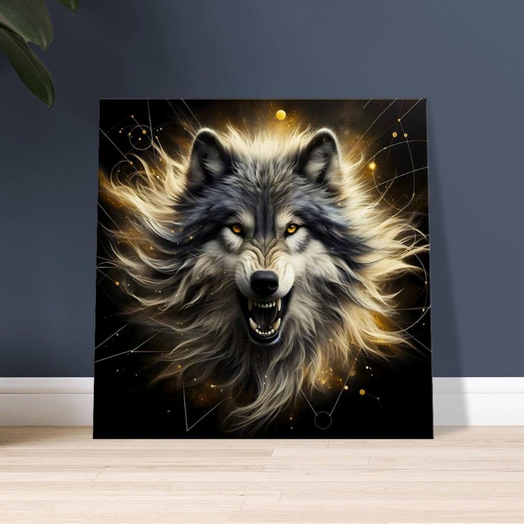 Wolf Wall Art Magical Wolves Canvas - Etsy