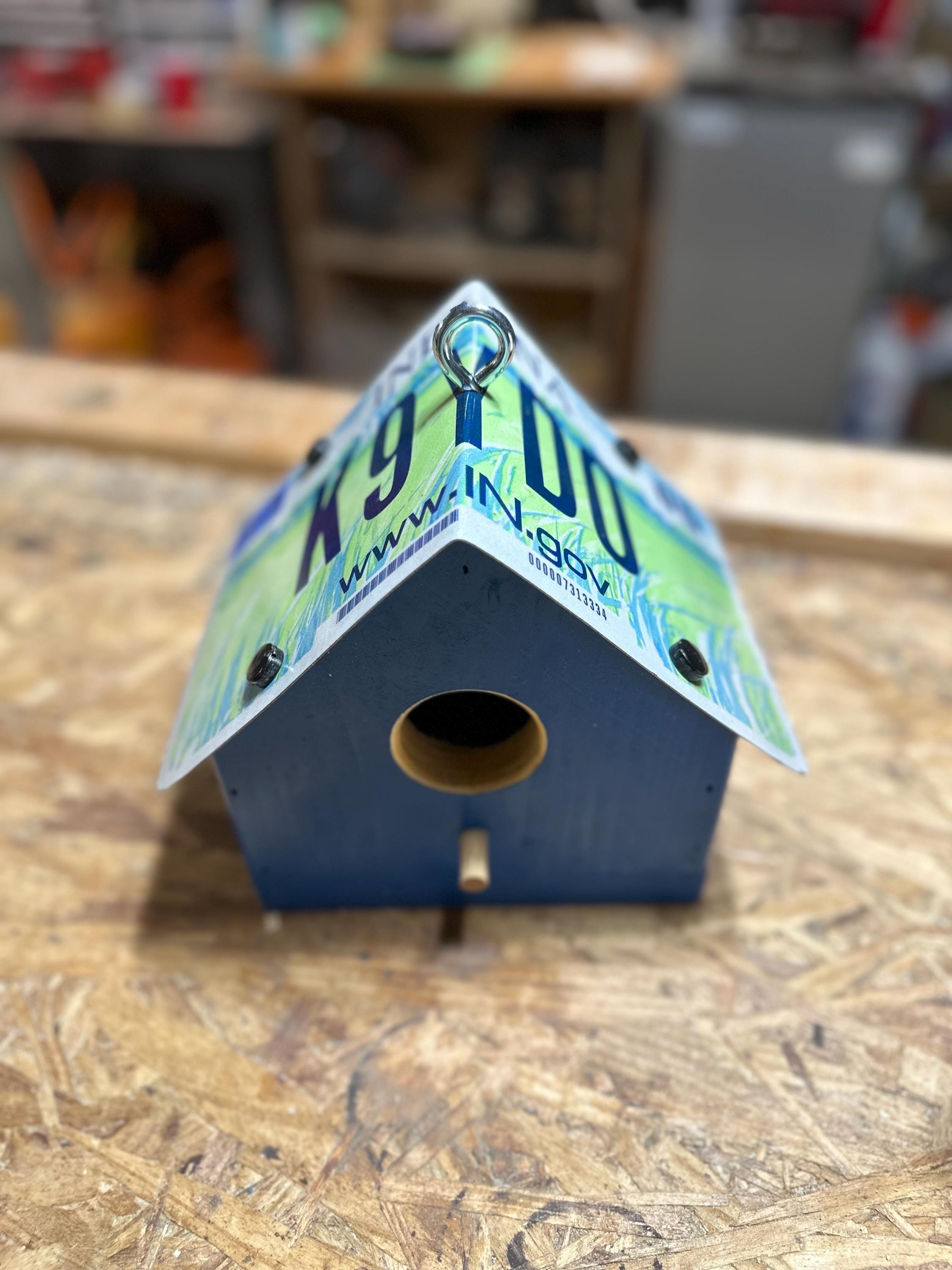 Hanging License Plate Birdhouse - Etsy