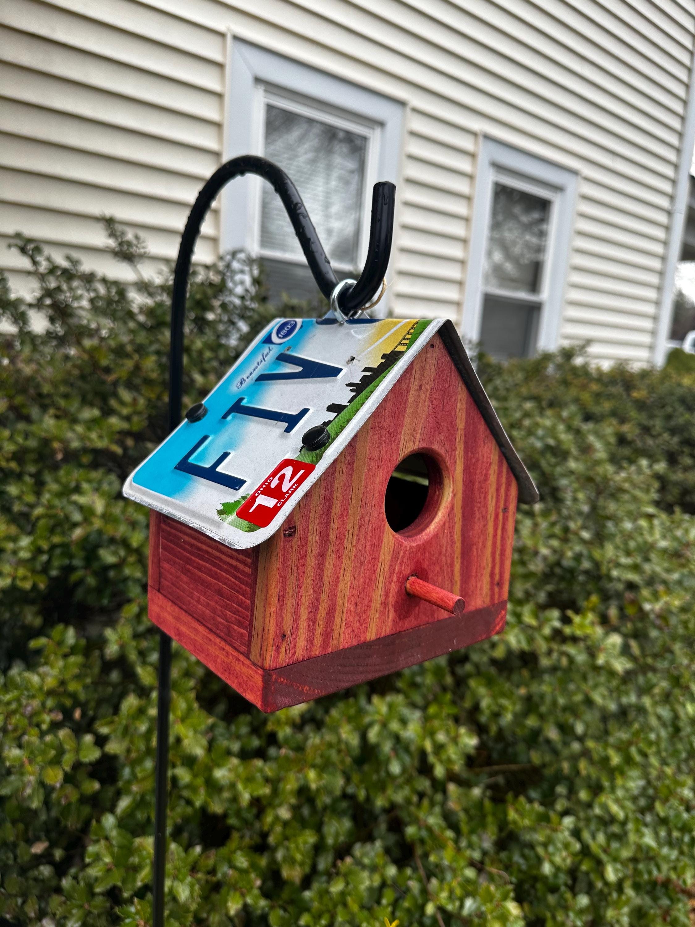 Hanging License Plate Birdhouse - Etsy