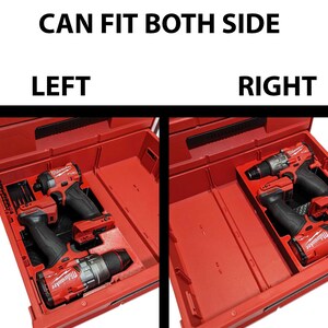 M18 FUEL Gen4 Drill and Impact Organizer for Milwaukee Packout 3-drawer – Also Fits 2-drawer and ...