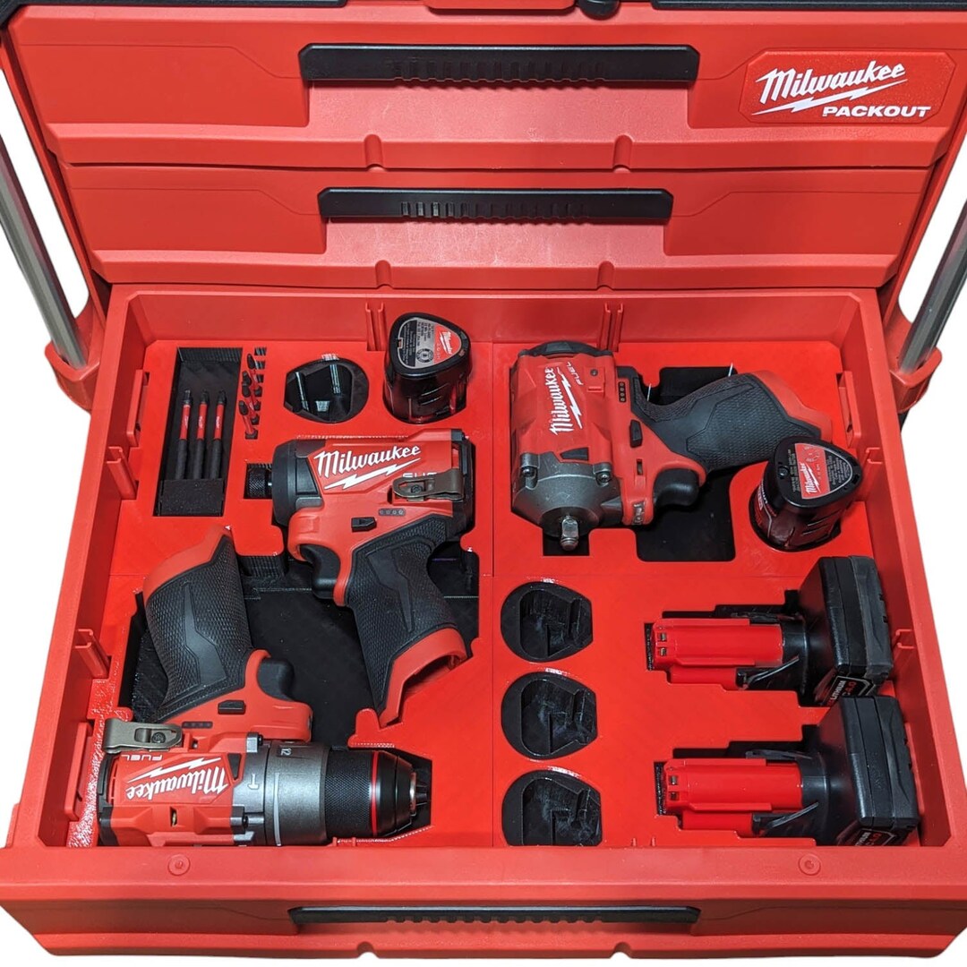 M12 FUEL Drill and Impact Full Drawer Organizer With Stubby Holder ...