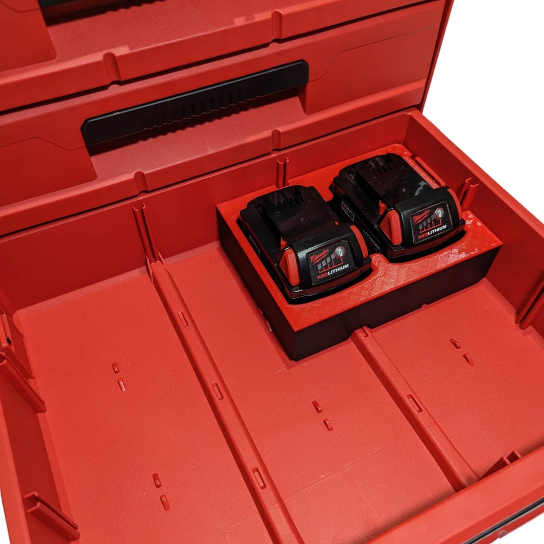 M18 Battery Organizer Insert for Milwaukee Packout – Single Module ...