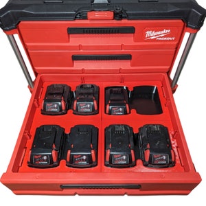 M18 Battery Organizer Insert for Milwaukee Packout – Full Drawer Layout ...