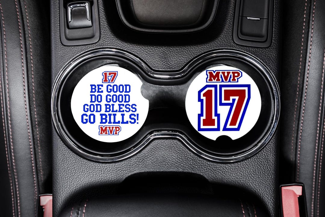 MVP Josh Allen Car Coaster Set | 2 Josh Allen MVP Buffalo Ceramic Car ...