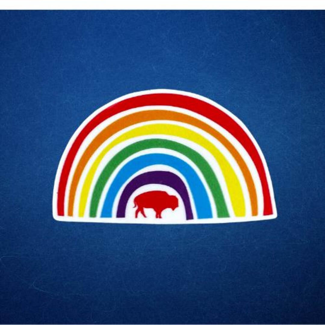 Rainbow Buffalo Sticker | Buffalo Tumbler Sticker | Buffalo Pride ...