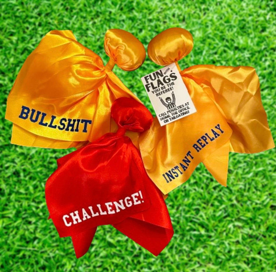 2 PACK Penalty Flag Football Flag for Tailgating Office Gift Football ...