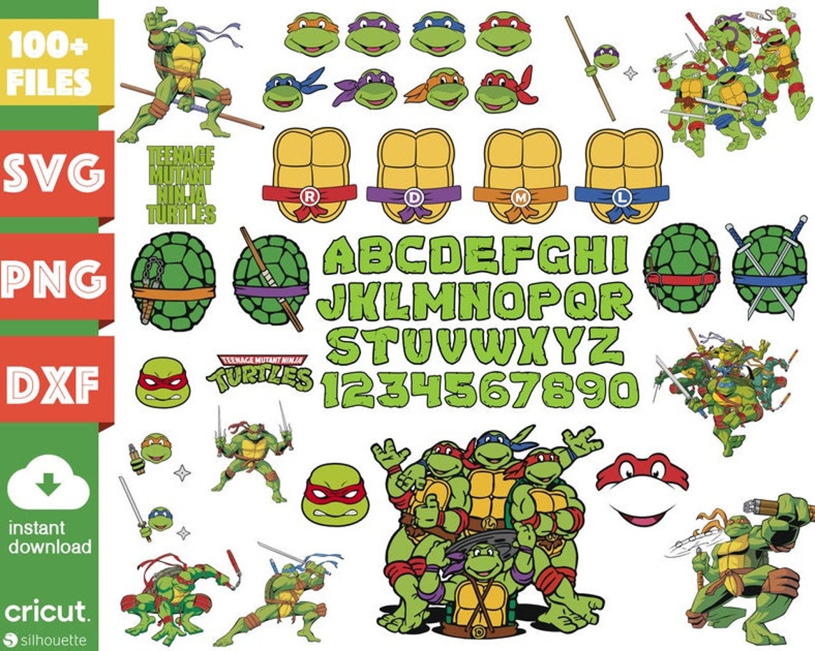 Ninja Turtle Svg, Tmnt Svg Files, Teenage Mutant Ninja Turtle Svg for ...