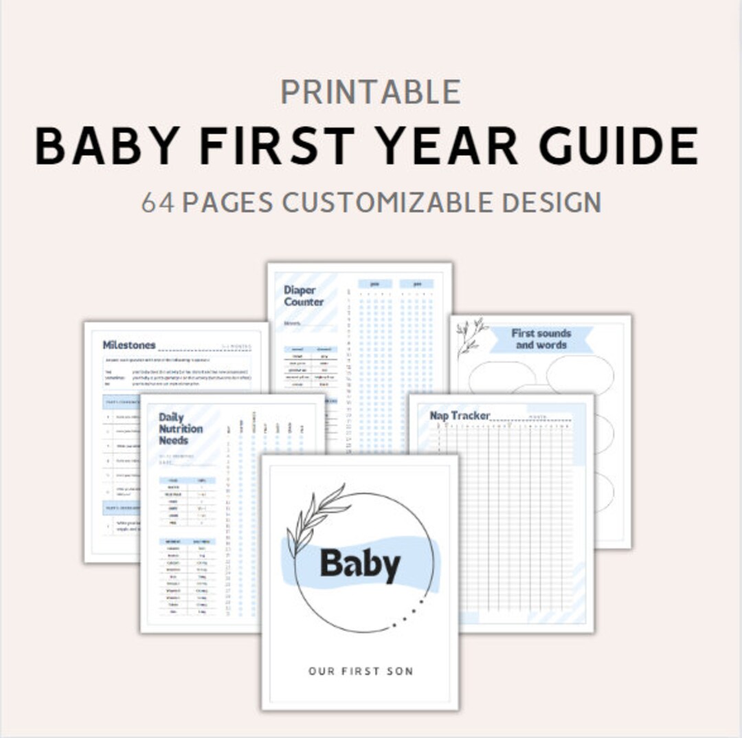 Baby's First Year Guide | All-in-one | 64 Pages of Trackers, Journals ...