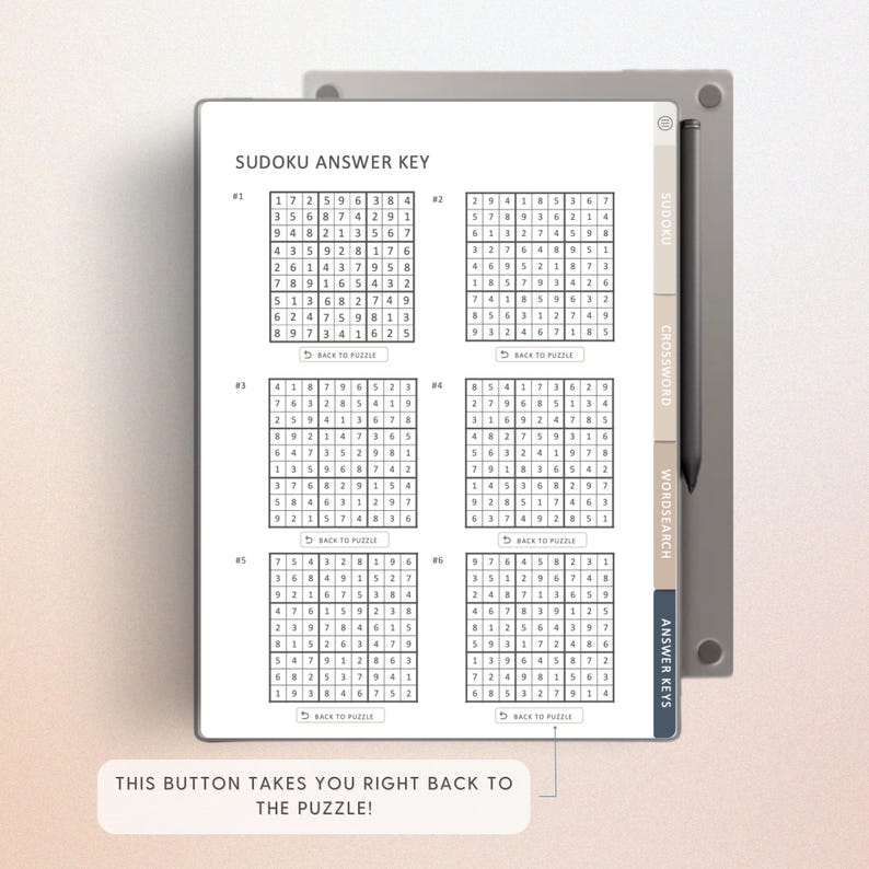 Mind Games Puzzle Book for Remarkable Paper Pro | Sudoku, Crossword ...