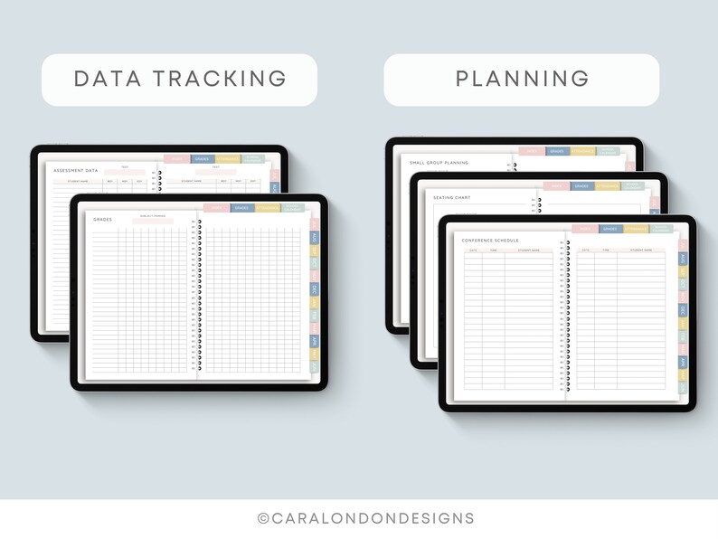 Digital Teacher Planner 2024-2025 & Undated School Year Planner Lesson ...
