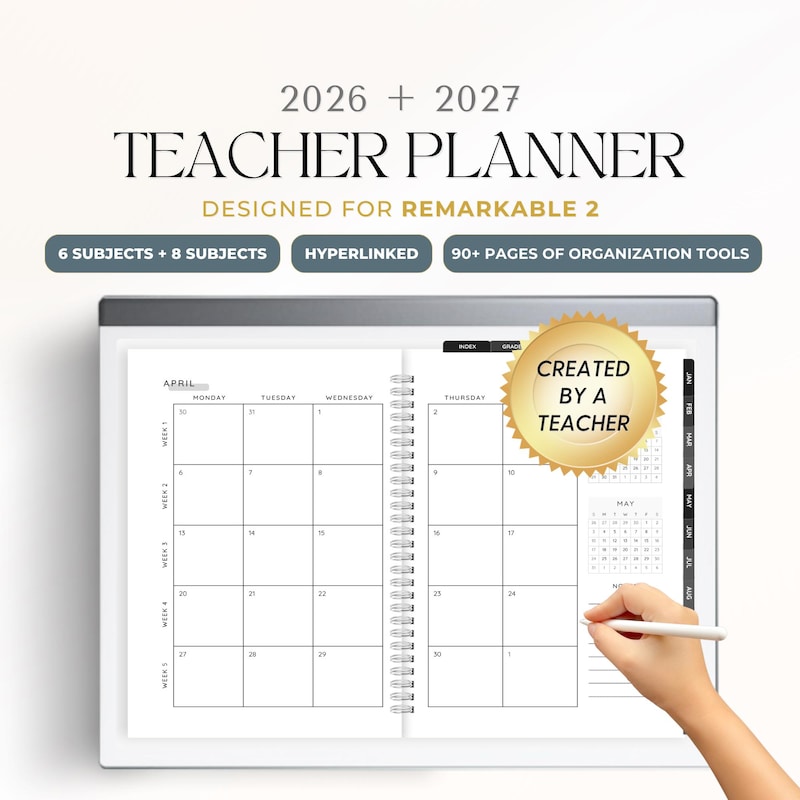 26 27 Teacher Planner - Etsy