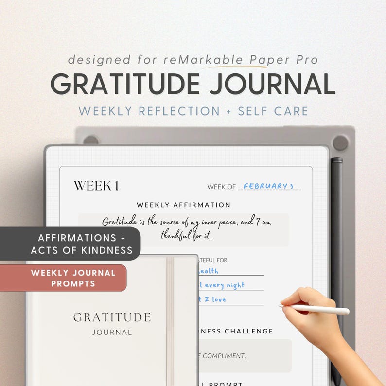 Gratitude Journal for Remarkable Paper Pro | Affirmations | Mental ...