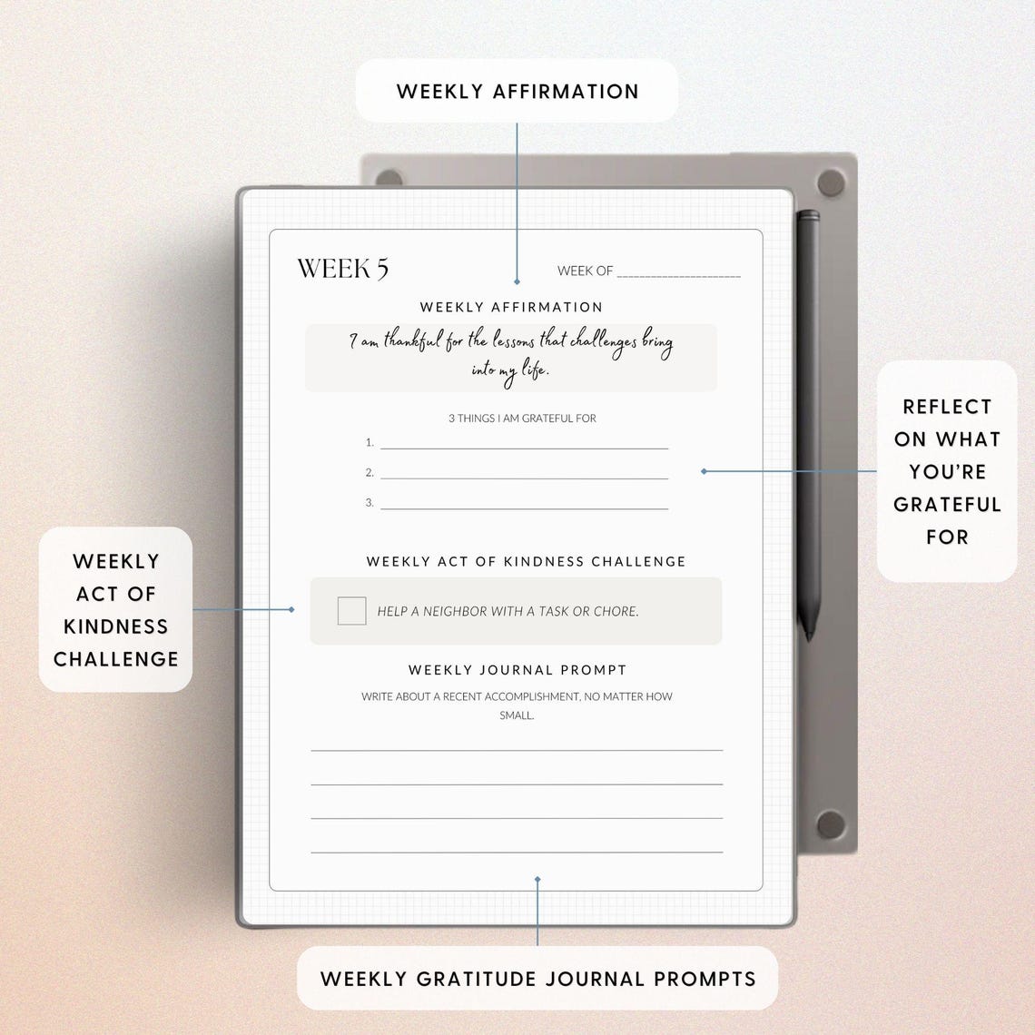 Gratitude Journal for Remarkable Paper Pro | Affirmations | Mental ...