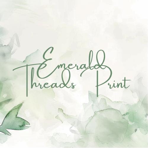 EmeraldThreadsPrint - Etsy